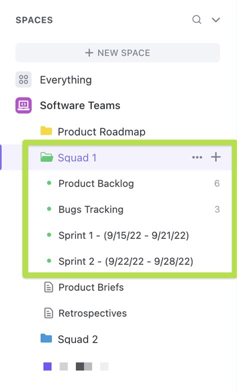 Organize Your Workspace Hierarchy For A Software Team ClickUp Help