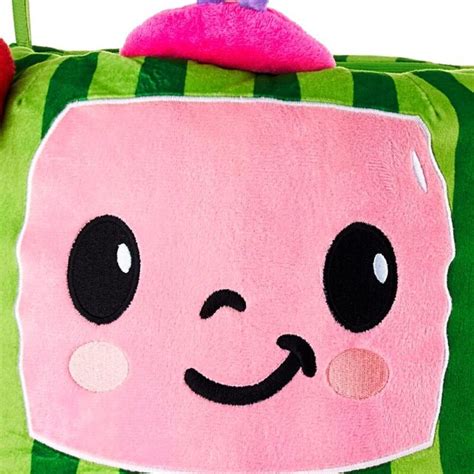 Cocomelon Plush Easter Basket With Handle Green And Pink 4650989967