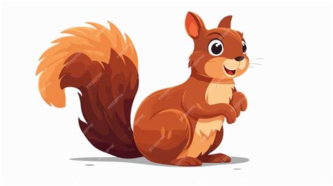 Premium Vector A Squirrel With A Big Eyes And A Big Round Nose