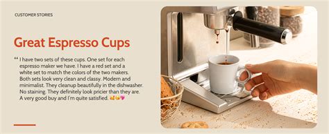 Sweese Juego De 4 Tazas De Café Expreso De Porcelana De 35