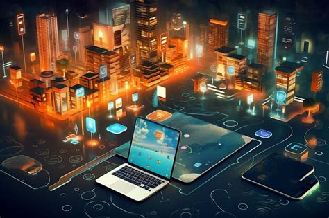 Premium AI Image Smart Devices And IoT Revolution