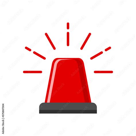 Red Emergency Light Flashing Police Light Fire Alarm Ambulance