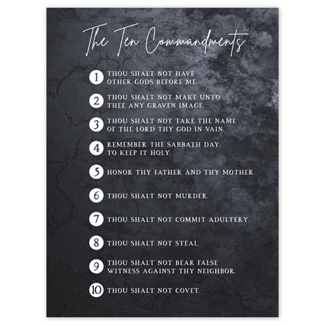 Bible Ten Commandments Printable 15 Free Printable 10 Commandments