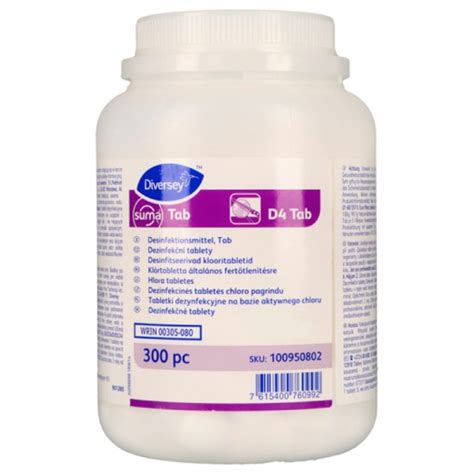 Dezinfectant Tablete Concentrate Suma Tab D4 Diversey 300buc