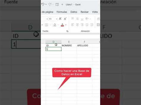 Como Hacer Una Base De Datos En Excel Base De Datos Datos Hice
