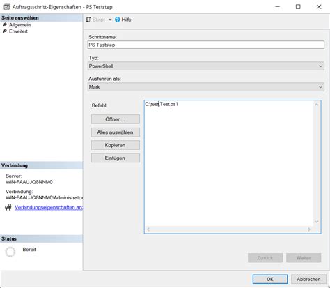 Execution Powershell In Sql Server Agent As A User Microsoft Qanda