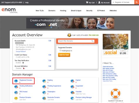 How To Transfer A Domain Into Your Enom Account Using Push A Domain