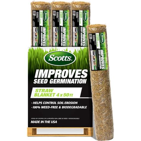 Scotts 50 Ft X 4 Ft Straw Seed Blanket 87667 At