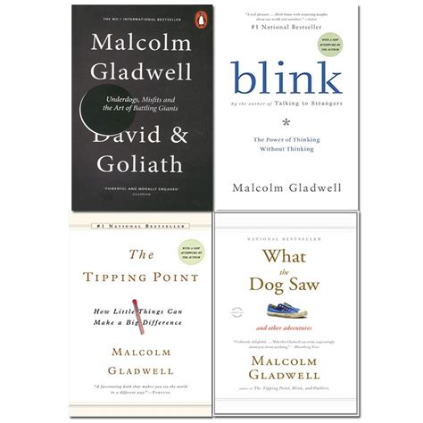 Malcolm Gladwell Collection 4 Books Set David And Goliath Blink The
