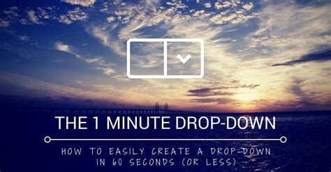 How To Create A Drop Down List In Excel In Seconds Or Less