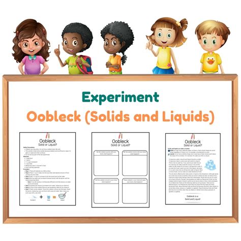 Oobleck Science Experiment Worksheet Science