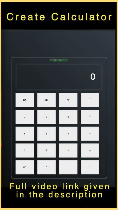 How to Create Calculator Using html, css & javascript | Shorts - YouTube