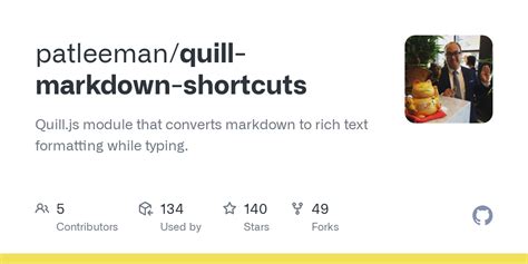 GitHub Patleeman Quill Markdown Shortcuts Quill Js Module That Converts Markdown To Rich Text