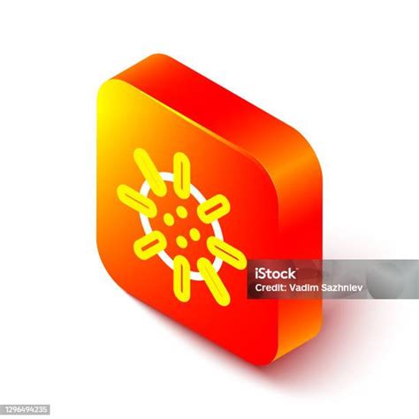 흰색 배경에 격리 된 등색 라인 해군 광산 아이콘 바다 폭탄 주황색 정사각형 버튼 벡터 강철에 대한 스톡 벡터 아트 및 기타