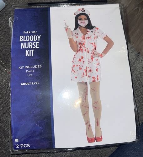 Bloody Nurse Uniform Halloween Costume Kit For Women