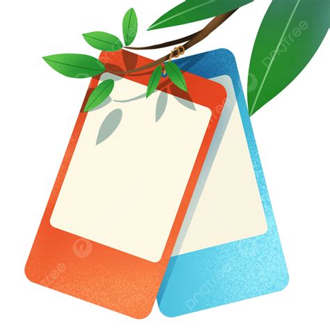 Label Border Tree Branch Leaf Decoration Pattern Decoration Design