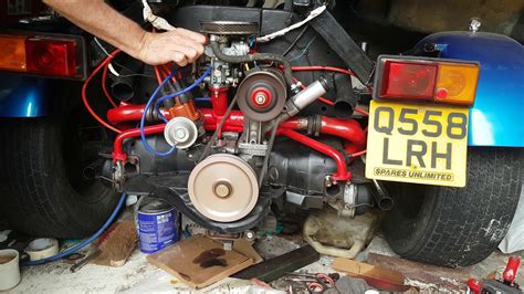 Trike with VW beetle 1600 engine overrun backfire - YouTube
