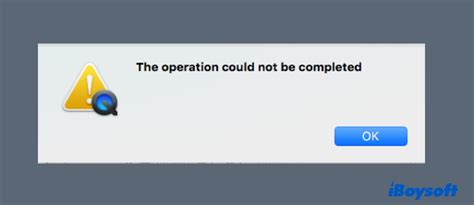 Fixed Quicktime Operation Could Not Be Completed Error