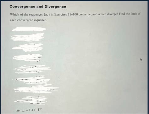 Solved Convergence And Divergence Which Of The Sequences {an In