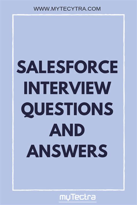 Salesforce Interview Questions And Answers Artofit