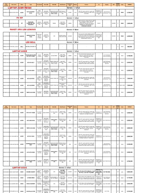 Pricelist Excel Januari 2023 Pdf