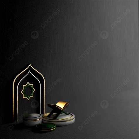 Fondo Elementos 3d Islámicos Oscuros Fondo Islam Mezquita Corán