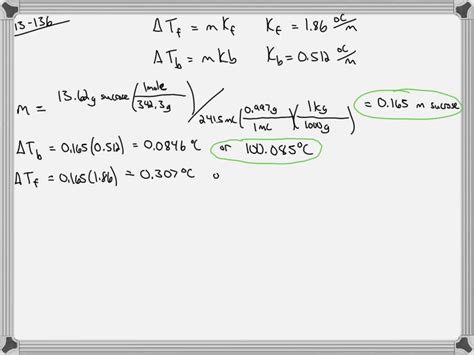 solved calculate the expected boiling and freezing point for the
