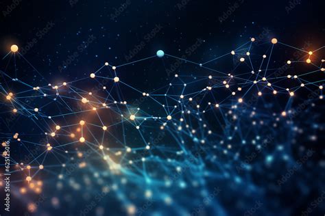 A Photo Of A Network Of Interconnected Dots With Lines Connecting Them Exemplifying The Flow