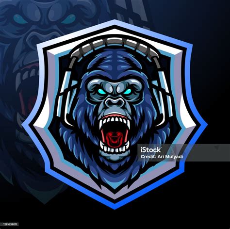 고릴라 머리 마스코트 E스포츠 엠블럼 디자인 0명에 대한 스톡 벡터 아트 및 기타 이미지 0명 Bigfoot Brand