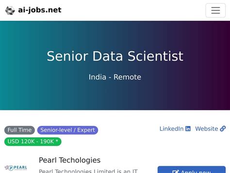 [hiring] senior data scientist remote r ai ml jobs