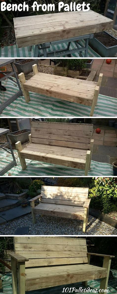 Bench From Pallets Tutorial Pallet Diy Wooden Pallet Projects