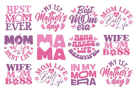 Mothers Day Svg Bundle For Mom T Graphic By Ashekkhandhakar