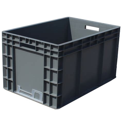 包邮塑料EU箱塑料周转箱筐加厚物流箱塑料胶箱欧标工具物流箱灰色 虎窝淘