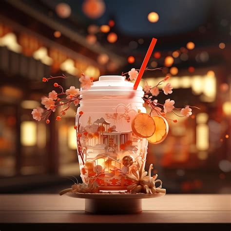 Premium Ai Image Creative Trendy Bubble Tea Cup And Packaging Design