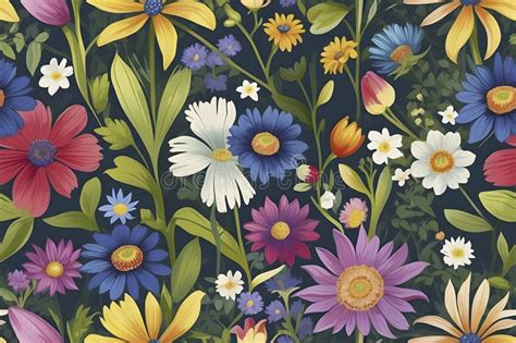 A Vibrant Liberty Of London Inspired Floral Seamless Pattern Stock Illustration Illustration