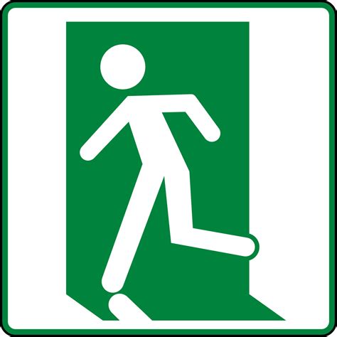 Emergência Saída Símbolo Esquerda Placa 21564679 Vetor No Vecteezy