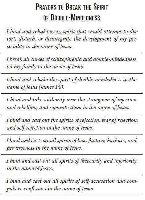 Prayer To Break The Spirit Of Double Mindedness