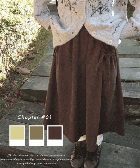 리본ver 코듀로이🪽모리걸🧸 빈티지 아메카지 플레어 리본 포켓 밴딩 골덴 롱스커트 가을 겨울 봄 에스닉 히피 치마 에이블리