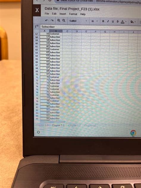 solved the data set provided in the excel file chapter 5 1