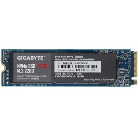 SSD накопитель Gigabyte 1Tb M.2 NVMe SSD [GP-GSM2NE3100TNTD] | отзывы