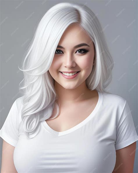 Premium Ai Image Beautiful Girl With White Hair Beauty Face Picture