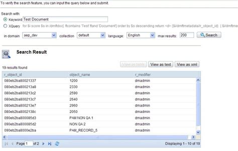 documentum xplore admin interface review technology services group