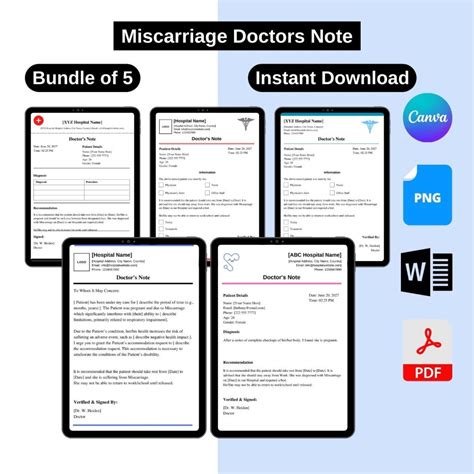 Miscarriage Doctors Note Template Pdf And Word Download