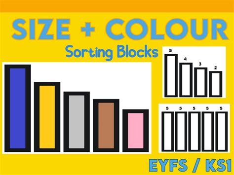 Size And Colour Sorting Blocks Teaching Resources