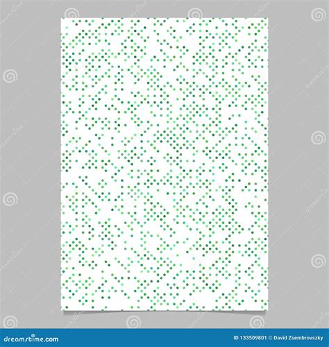 Green Circle Pattern Brochure Background Vector Stationery Template