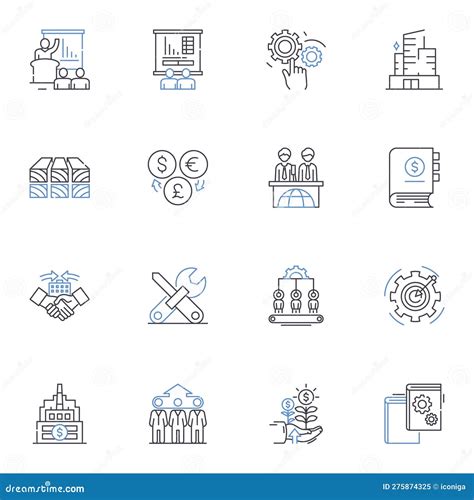 Consumer Service Line Icons Collection Satisfaction Assistance Communication Support