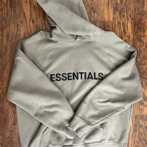Fear Of God Essentials Applique Logo Hoodie Size Depop