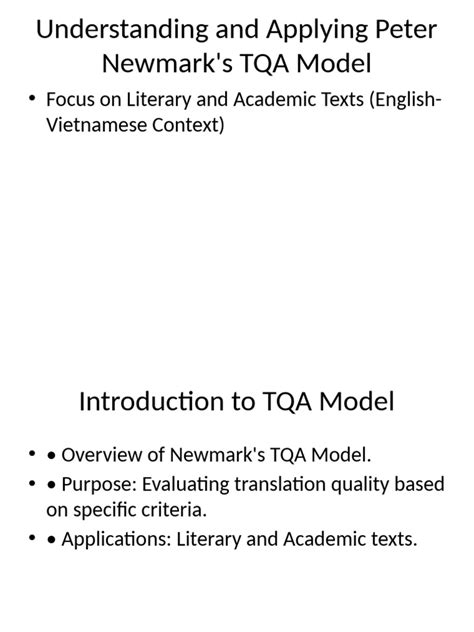 Newmark Tqa Model Slides Pdf