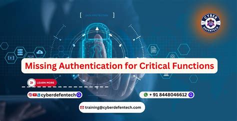 Missing Authentication For Critical Functions Best Cyber Security