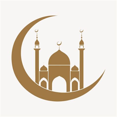 Premium Vector Islamic Mosque Crescent Moon Symbol